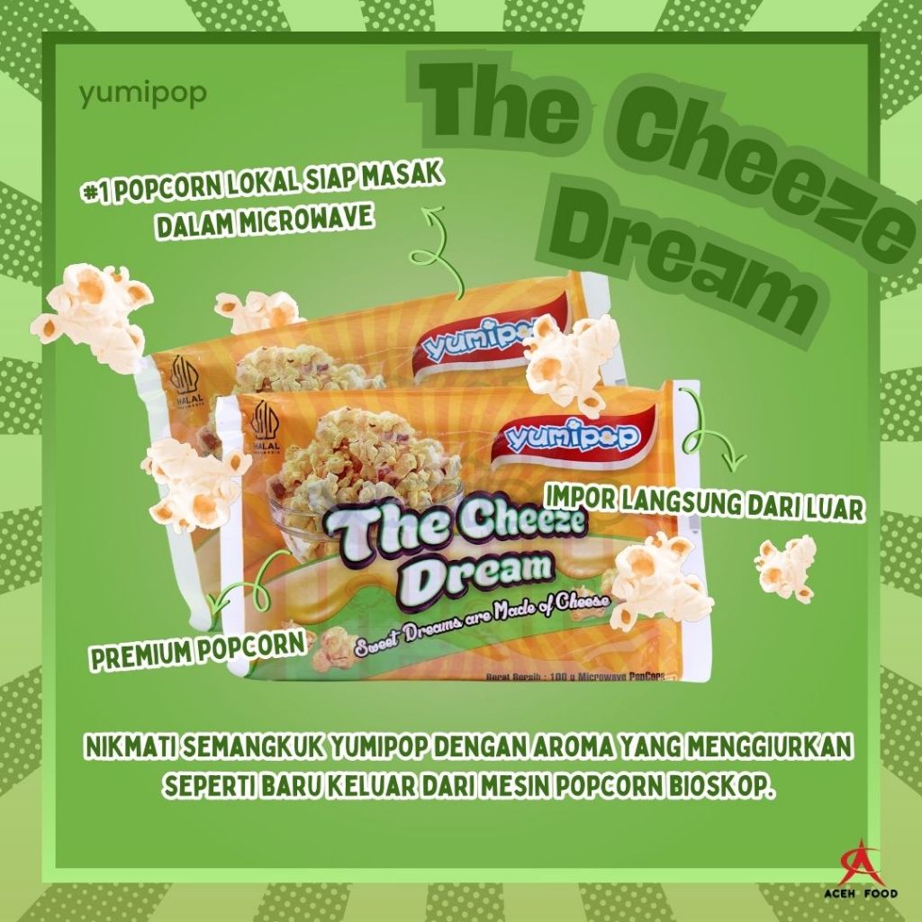 Jual Popcorn Microwave Yumipop 100g The Cheeze Dream / Keju | Snack ...