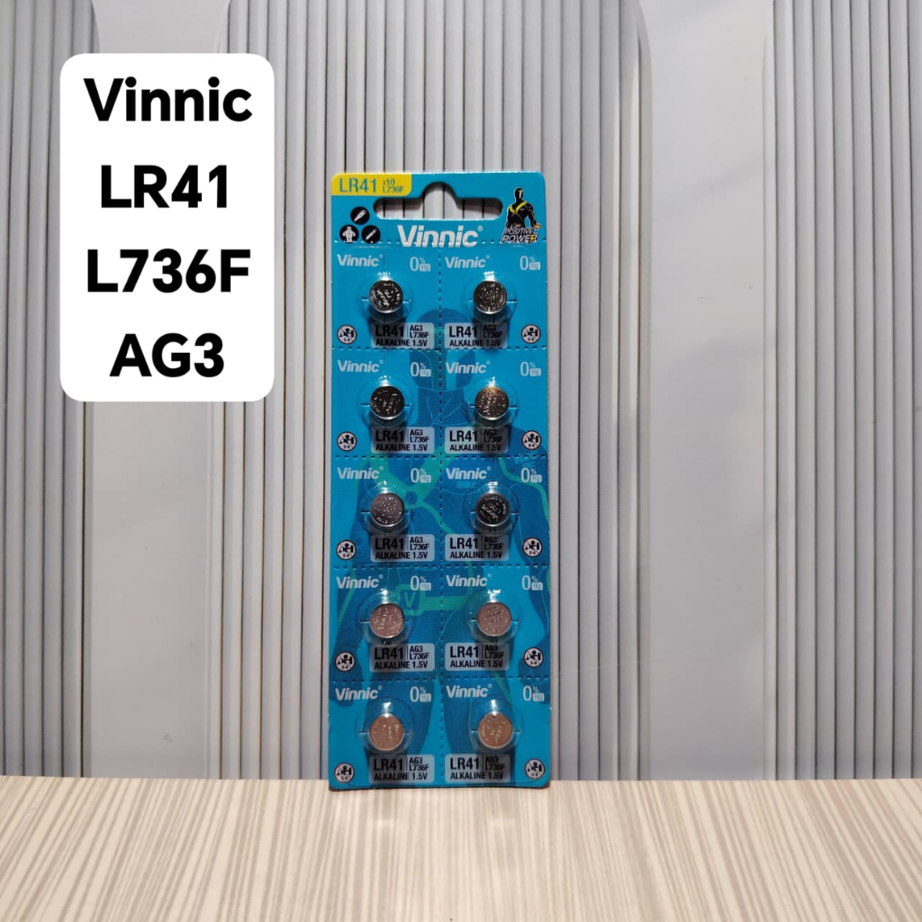 Jual ORIGINAL BATERAI VINNIC LR41 L736F AG3 1.5VOLT ALKALINE BUTTON ...