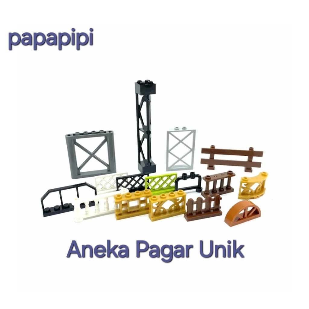 Jual Mainan Blok Bangunan Balok Susun Brick House Aneka Pagar Unik ...