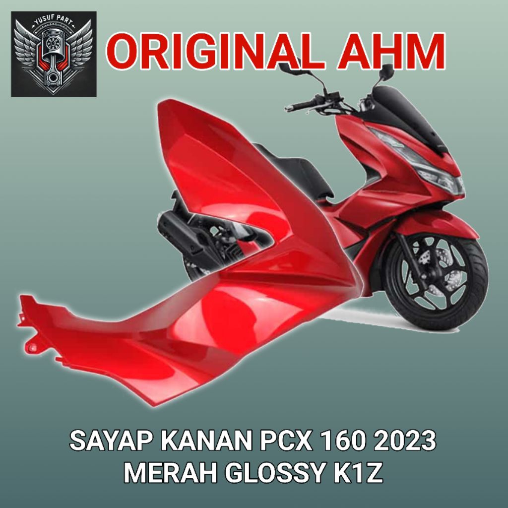 Jual SAYAP KANAN PCX 160 2023 MERAH GLOSSY ORIGINAL AHM 64501-K1ZJ10YH ...