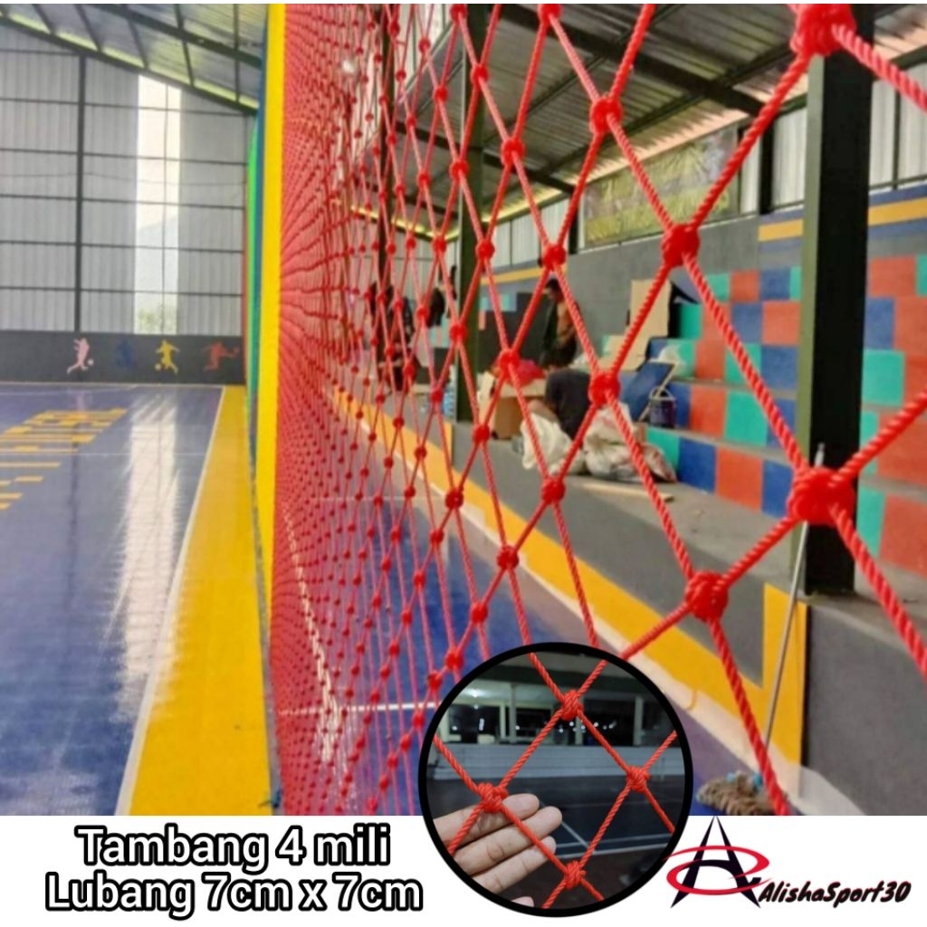 Jual jaring tambang 4mili lubang 7cm | lapangan futsal mini soccer ...