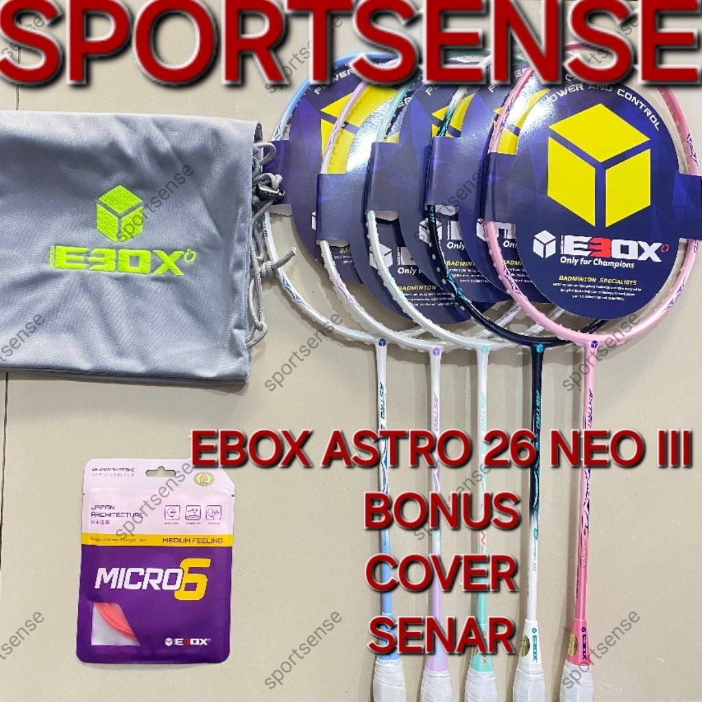Jual Raket Badminton Bulutangkis Ebox Astro 26 Gen III Original Bonus ...
