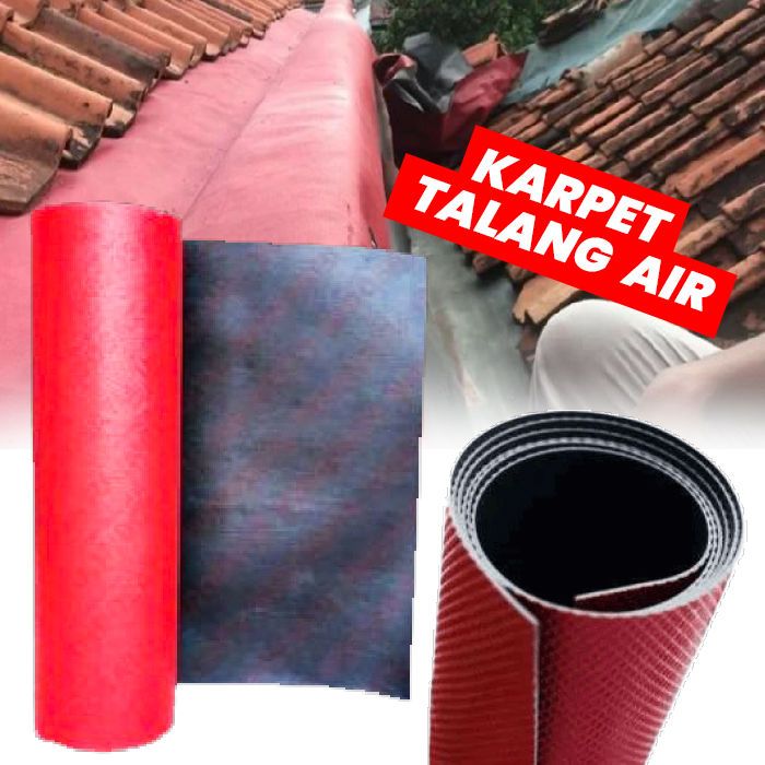 Jual Talang Karpet Air Merah Hitam Roll Panjang 5 Meter, Lebar 55 cm 60 ...