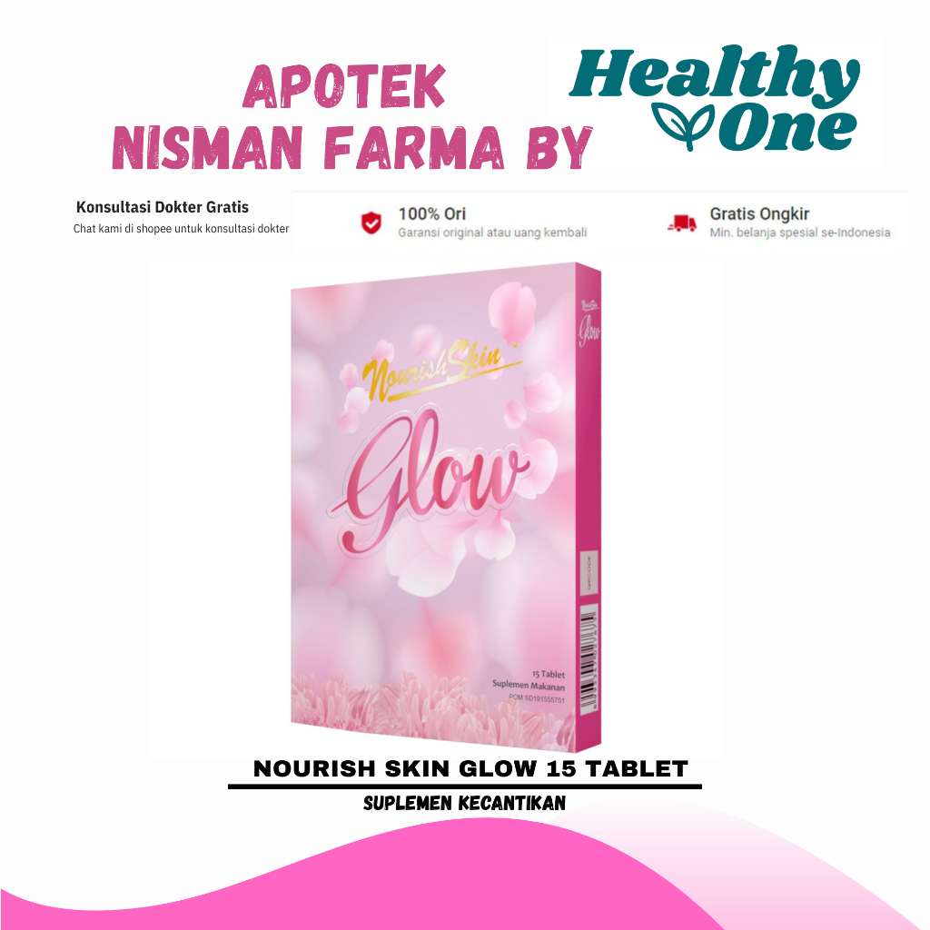 Jual NOURISH SKIN GLOW 15 TABLET / NUTRISI KULIT / SUPLEMEN KECANTIKAN ...