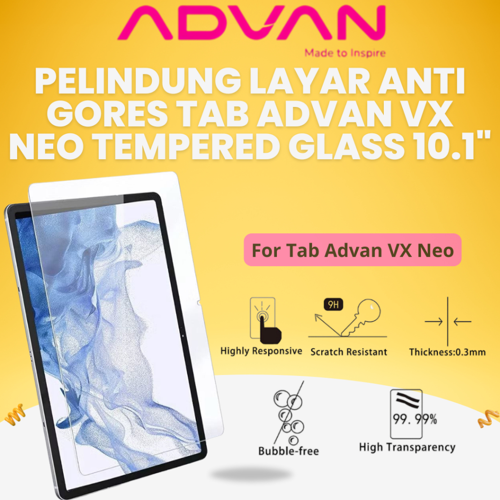 Jual ADVAN TAB VX NEO 10.1 inch 2024 TEMPERED GLASS ANTI GORES KACA ...