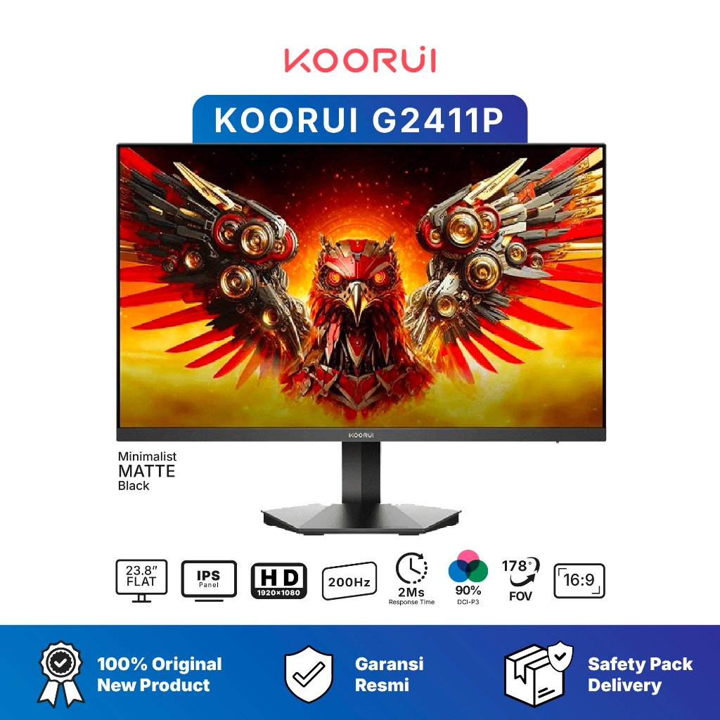 Jual Official Koorui Indonesia - Koorui G2411P - Monitor PC Gaming 24 ...