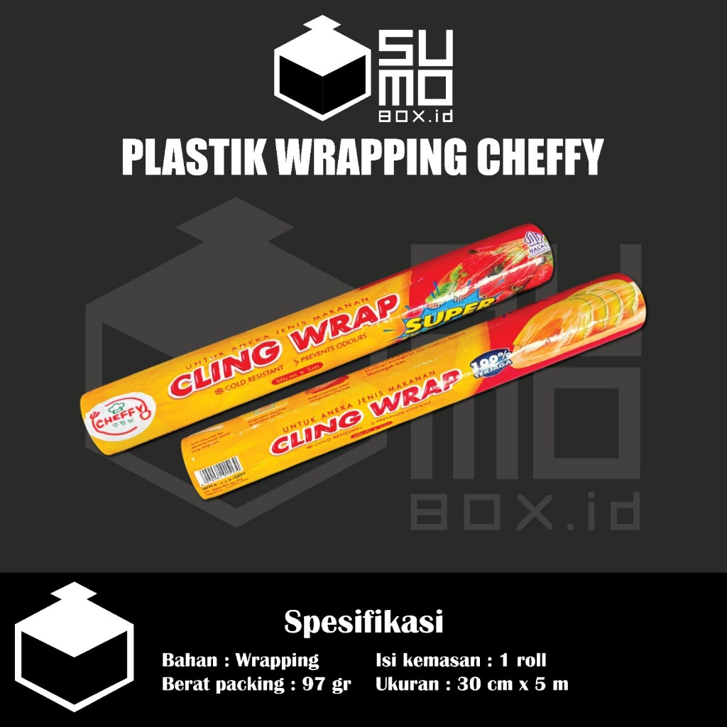 Jual Cheffy Cling Wrap EKONOMIS REFILL 30cm x 5m TANPA DUS / Plastik ...