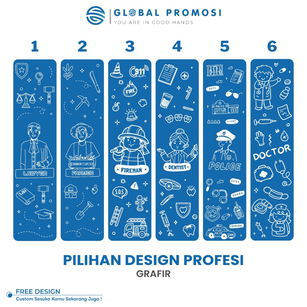 Jual Pilihan Desain Tema Profesi / Pekerjaan Untuk Custom Tumbler ...