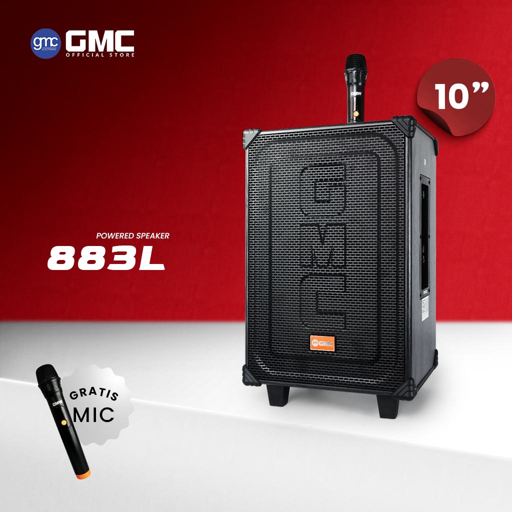 Jual GMC Speaker 883L – Speaker Karaoke Bluetooth 10” – 115W, Gratis ...
