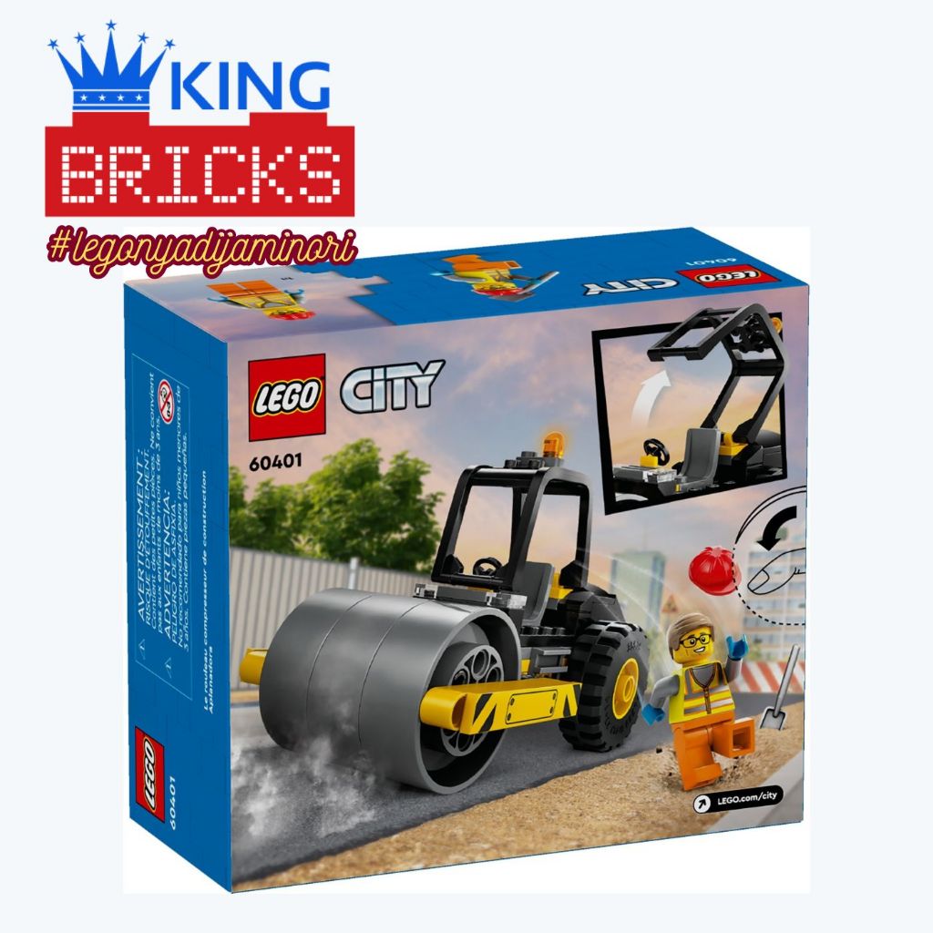 Jual LEGO 60401 CITY Construction Steamroller | Shopee Indonesia