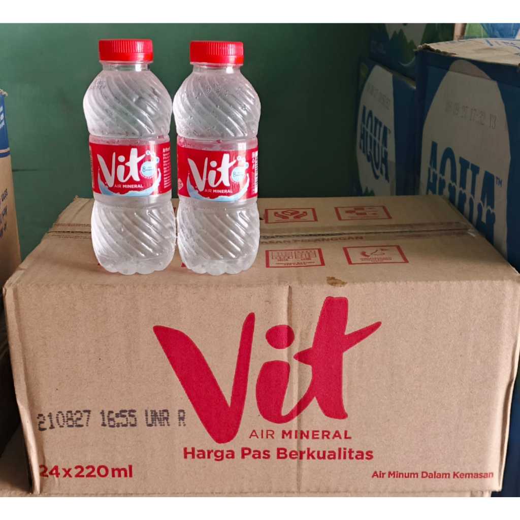Jual Air mineral Vit botol mini//Vit Moksa 220ml ( 1 Box/Dus ) | Shopee ...