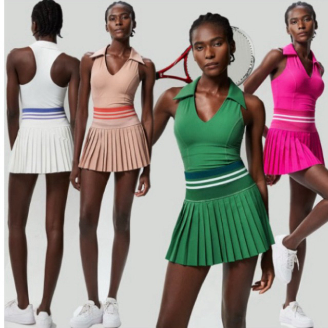 Jual (Area Zumba) Tanktop Kerah Padel with CUP + Rok Model Padel Zumba ...
