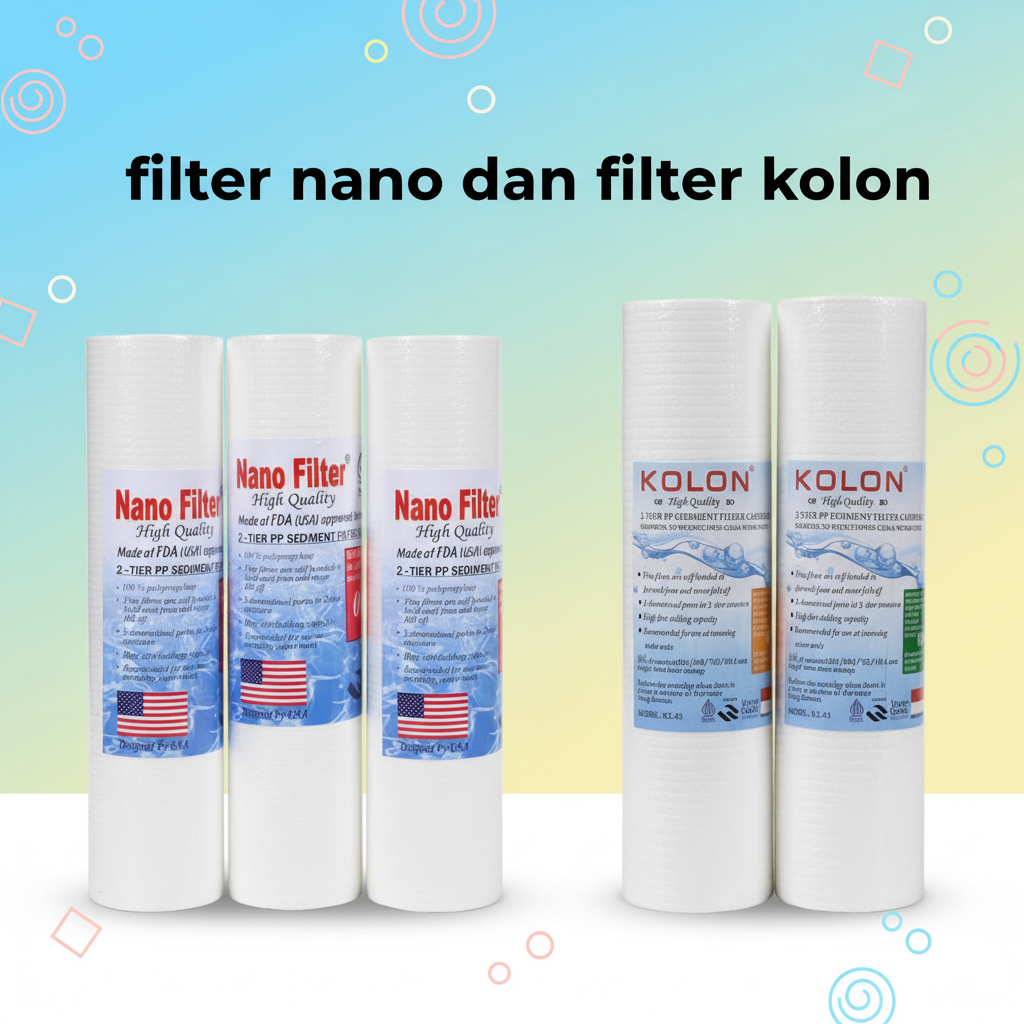Jual NANO & KOLON Cartridge Filter Air 10 inch (01/03/05 mic) / Filter ...
