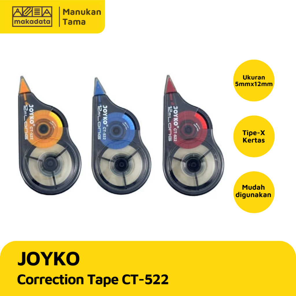 Jual STIPO KERTAS / TIP-EX / CORRECTION TAPE JOYKO CT-522 | Shopee ...