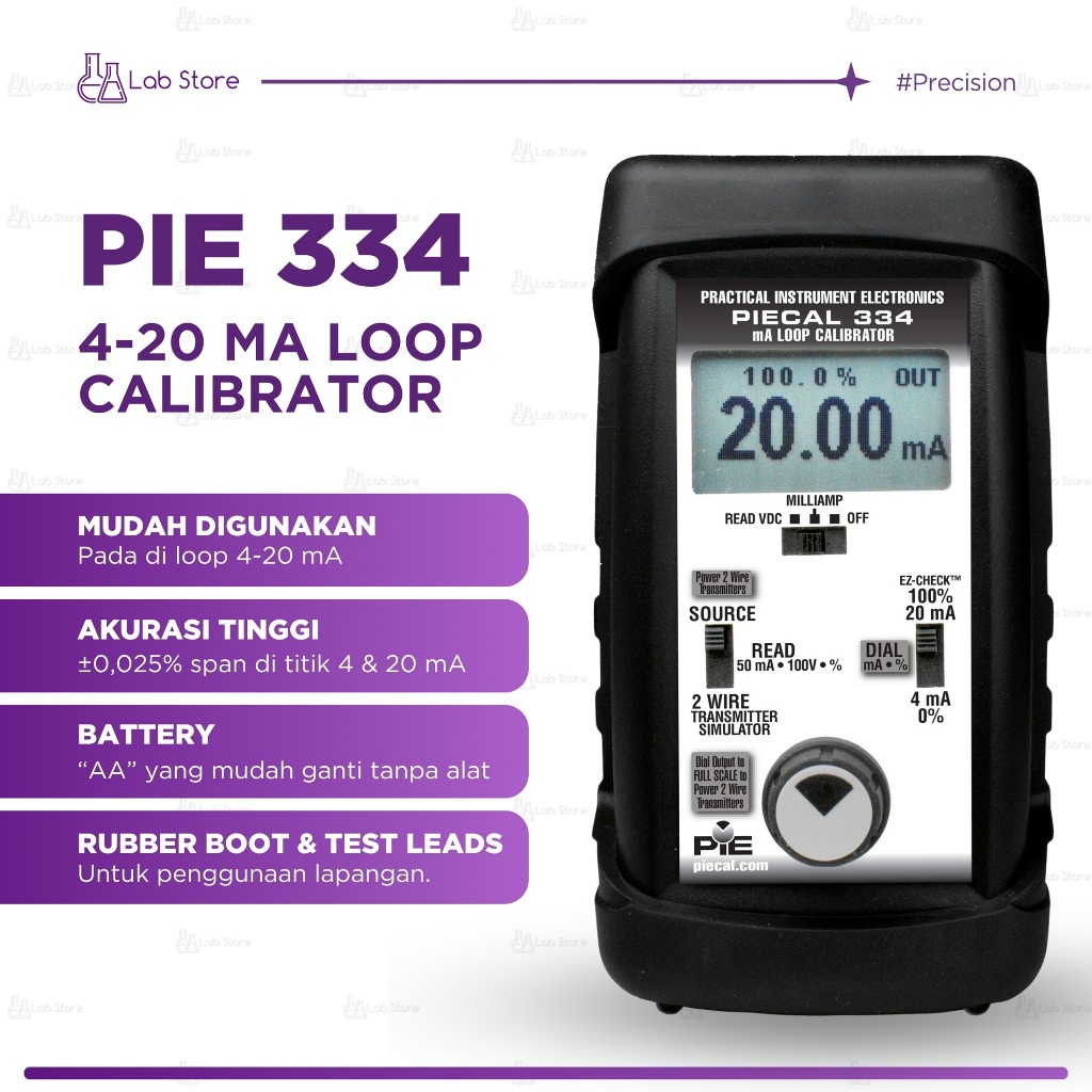 Jual PIE 334 4-20 mA Loop Calibrator Kalibrasi Alat Milliamp Akurat ±0. ...