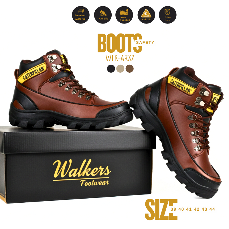 Jual Sepatu Safety Pria Caterpillar Steel Toe Cap - Sepatu Boots Pria ...