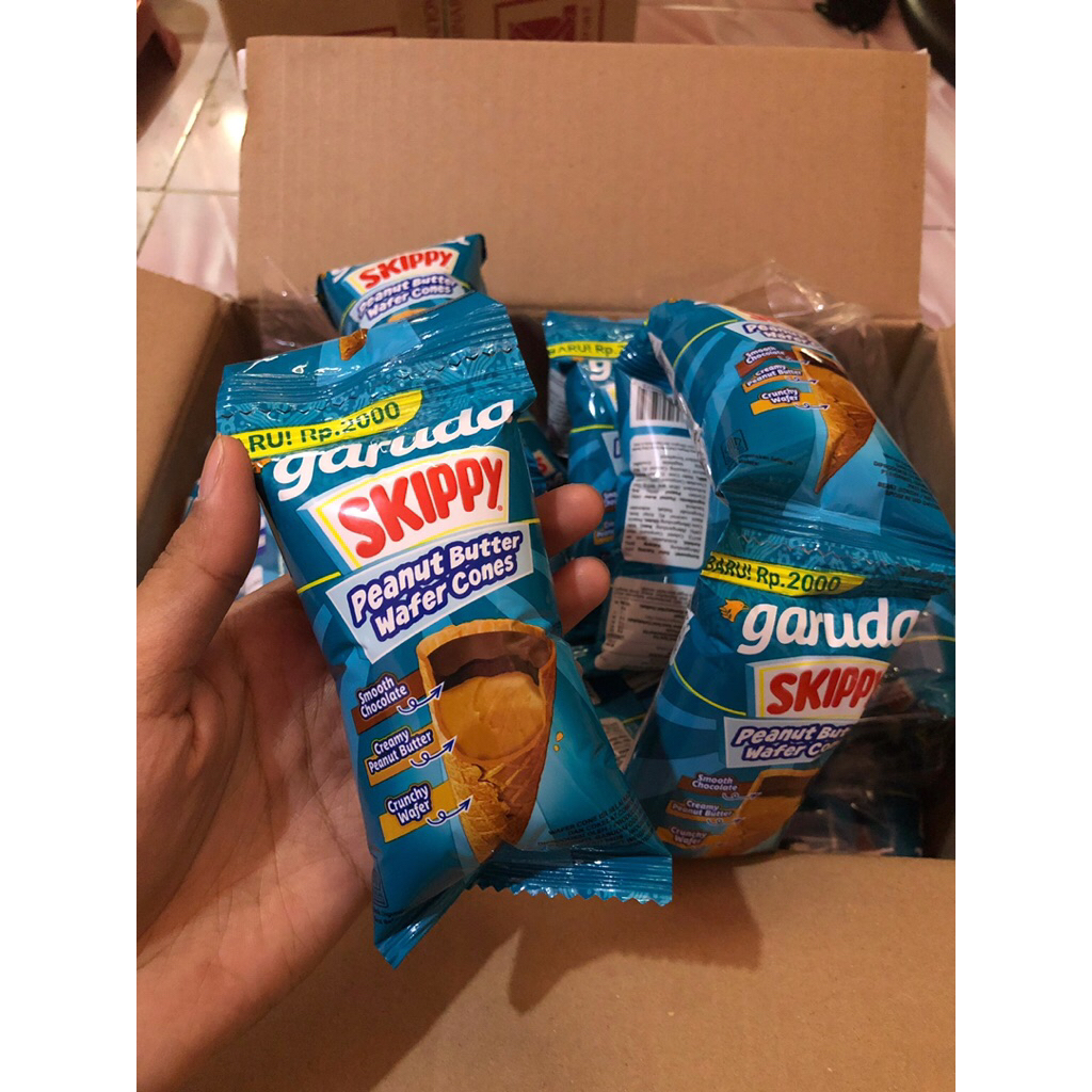 Jual Garuda Skippy Peanut butter wafer cone | Shopee Indonesia