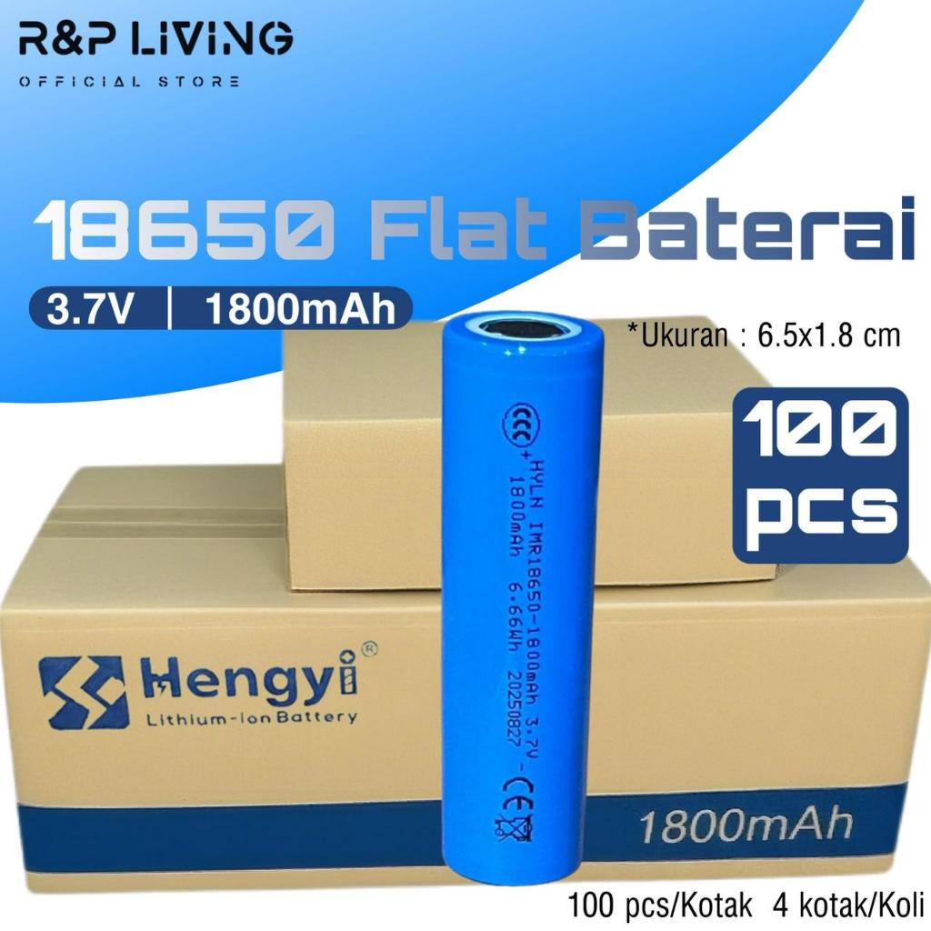 Jual R&P - HYLN 18650 Flat Baterai Litium 3.7v 1800mAh Isi Ulang | 1 ...
