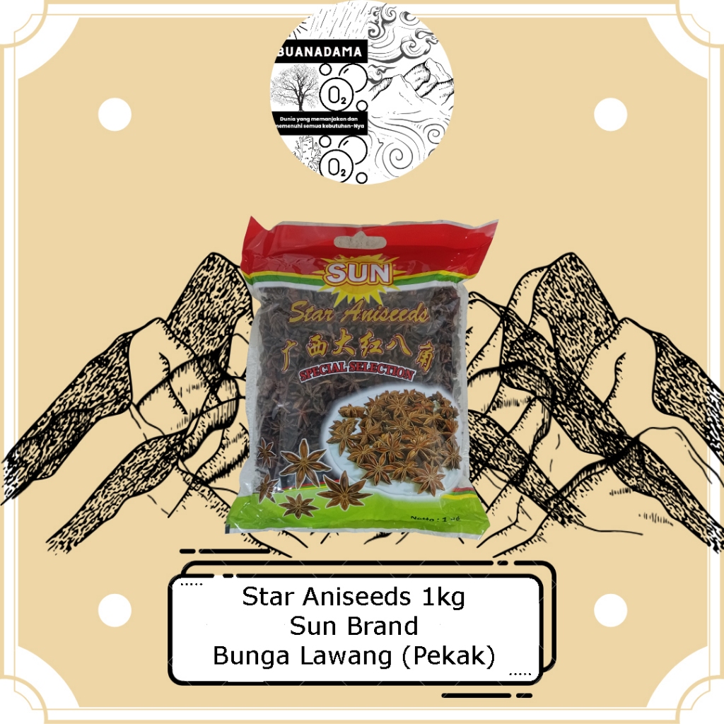 Jual Star Aniseeds 1kg "Sun Brand" / Bunga Lawang / Pekak / Star Ani ...