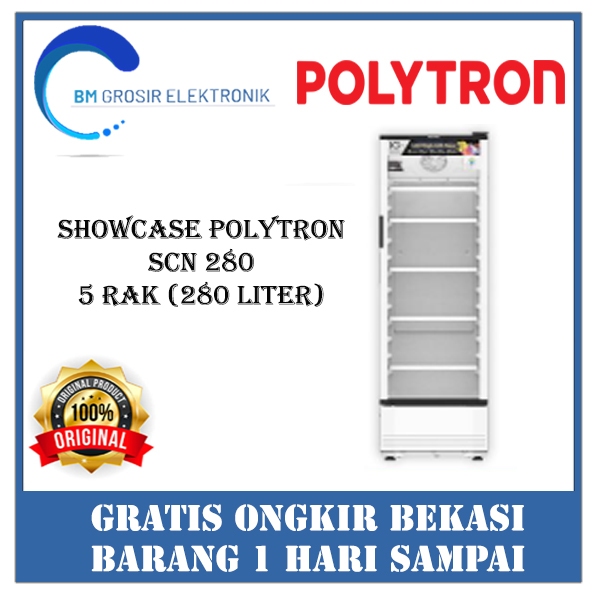 Jual POLYTRON SHOWCASE SCN 180 SHOWCASE 280 LITER RAK PENDINGIN MINUMAN ...