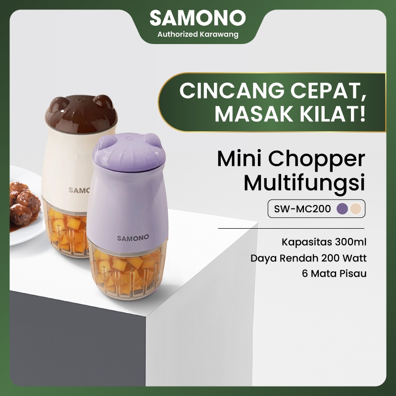 Jual SAMONO Mini Chopper Penggiling Daging Buah Penghalus MPASI SW ...