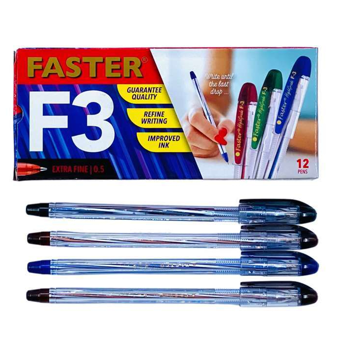 Jual ( StaLand ) BOLPEN FASTER F3 / Pulpen Bolpoin FASTER F3 / F-3 0.5 ...
