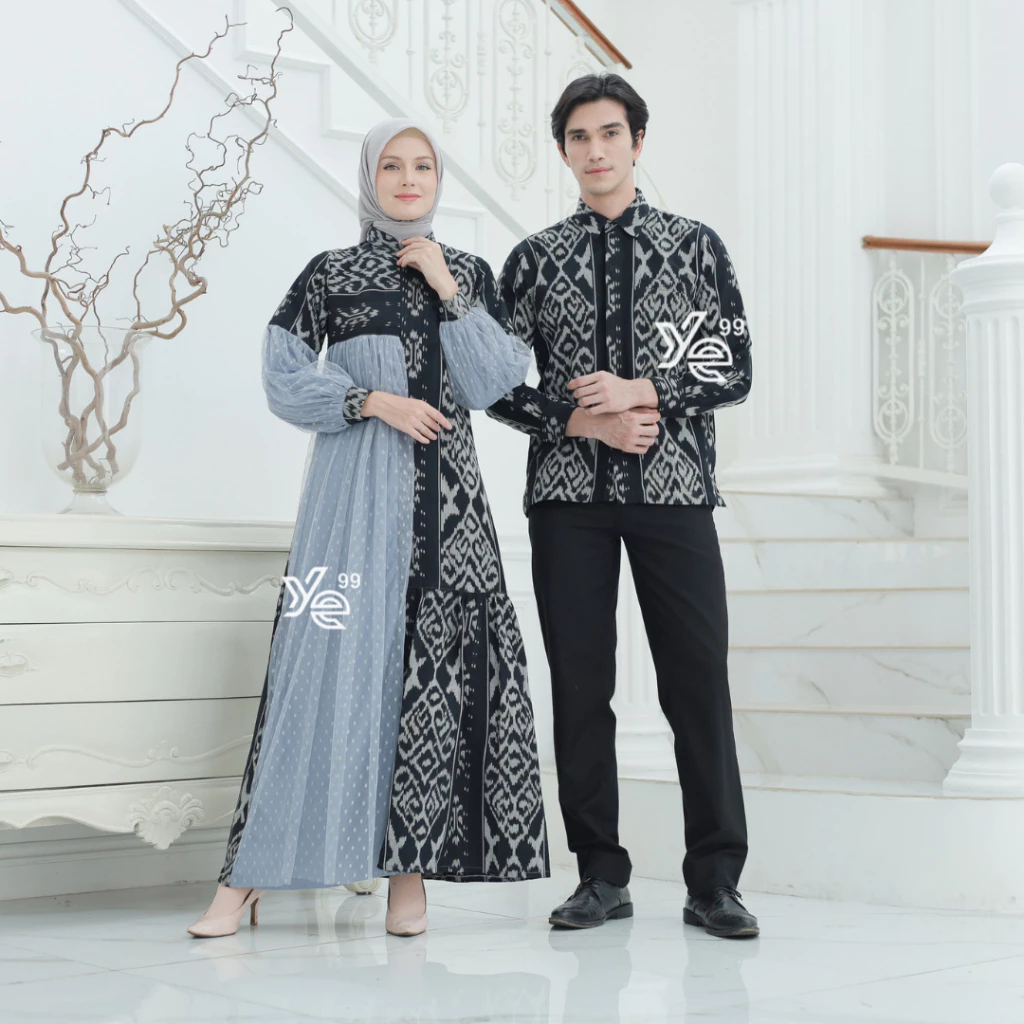 Jual [READY STOCK] Set couple baju prewed, raya dress kemeja ethnic ...