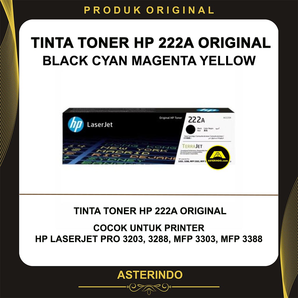 Jual Toner HP 222A Tinta Toner Black Magenta Cyan Yellow For Printer HP ...