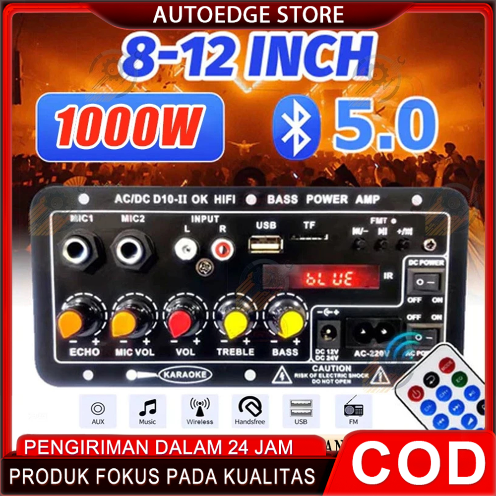 Jual 2000W Amplifier Bluetooth Super Bass 12V/24V/220V Modul Speaker ...
