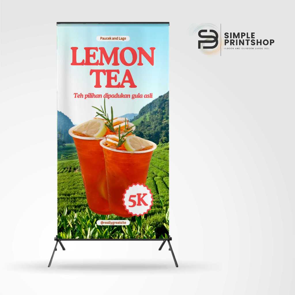 Jual Spanduk Banner Lemon Tea Free Custom Design | Shopee Indonesia