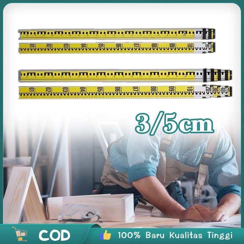 Jual 5 Meter Rambu Mistar Bak Ukur Meteran Telescopic Rambu Ukur Mistar ...