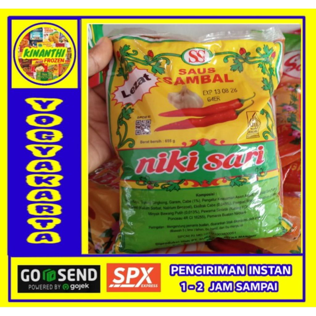 Jual Niki Sari Saos Sambal 500 gr, Jogja Frozen | Shopee Indonesia
