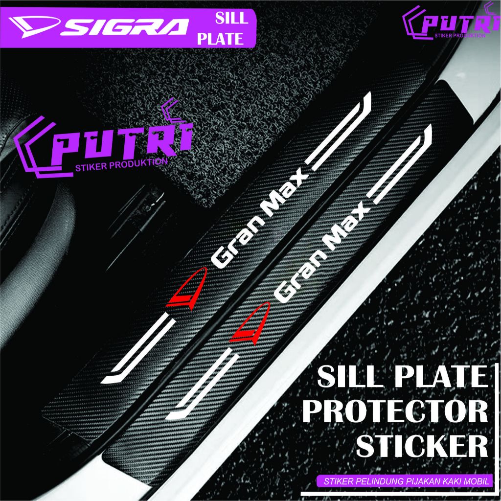 Jual CARBON 3D MOBIL DAIHATSU GRANMAX STICKER SILL PLATE CARBON 3D ...