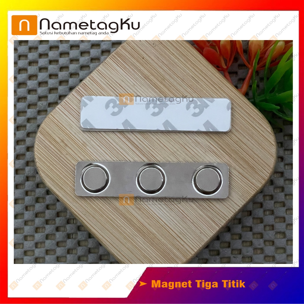 Jual Magnet Nama Dada/ Nametag /Caution Grade Super Tiga Titik Magnet ...