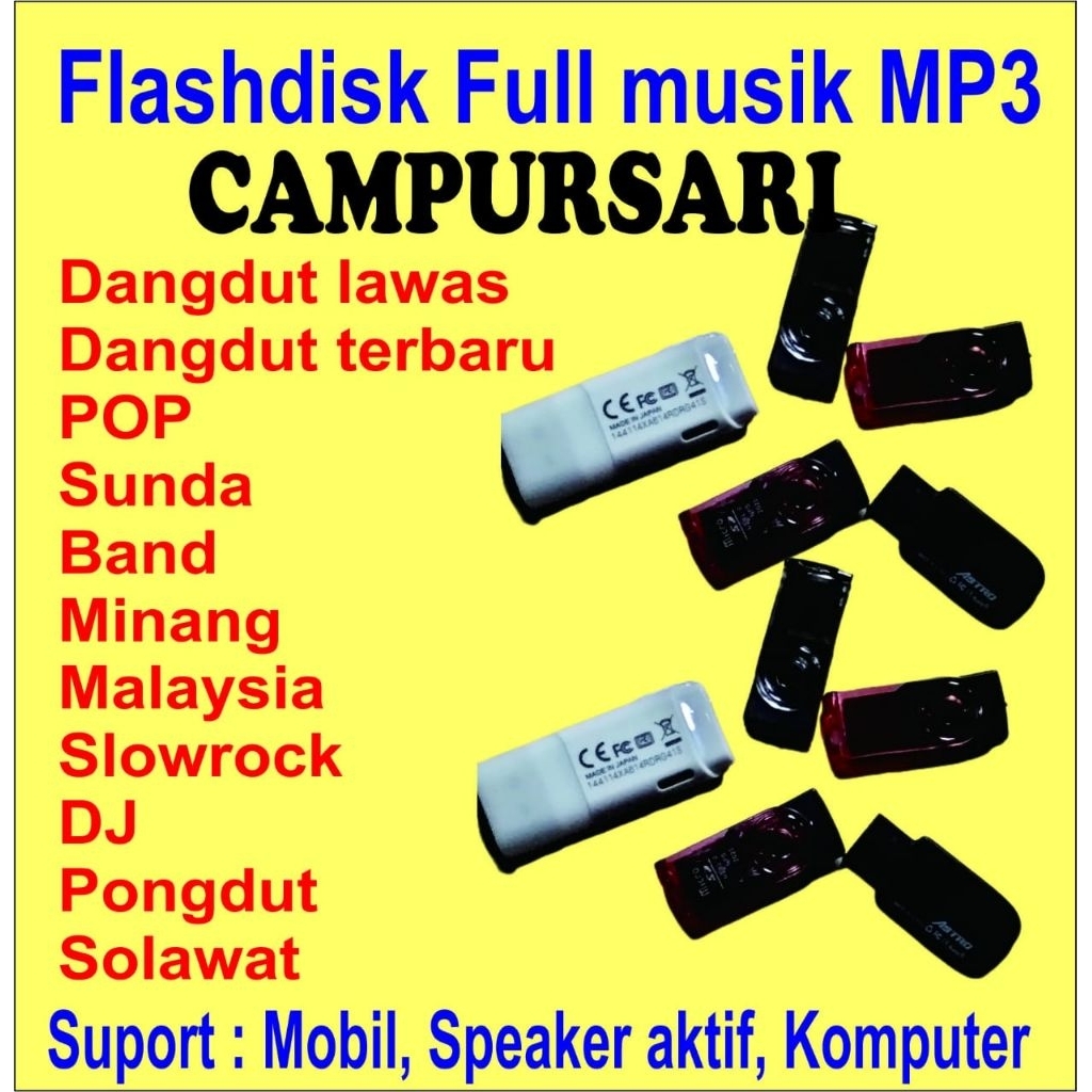 Jual Flashdisk full musik lagu Dangdut Pop band Sunda DJ Minang dll ...