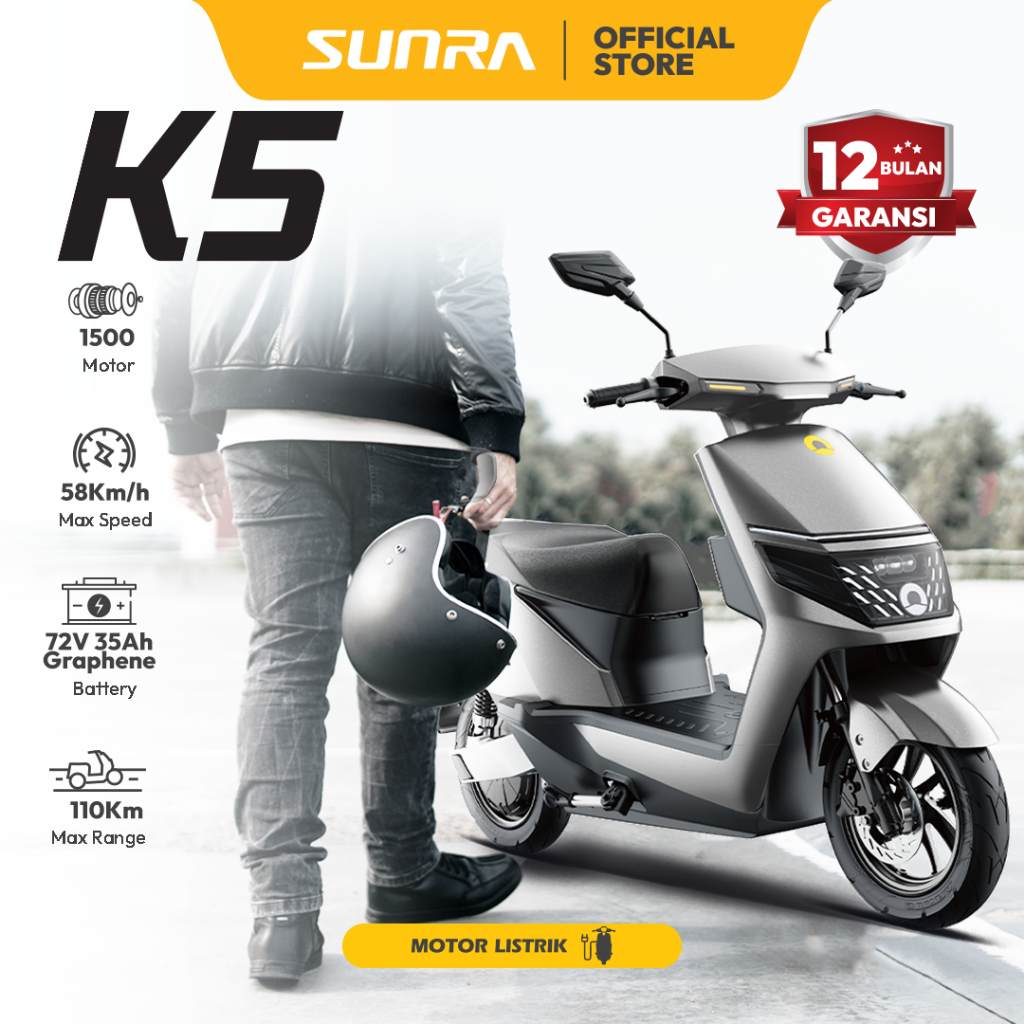 Jual Motor Listrik Sunra K5 1500W Graphene Off The Road- Flash Sale ...
