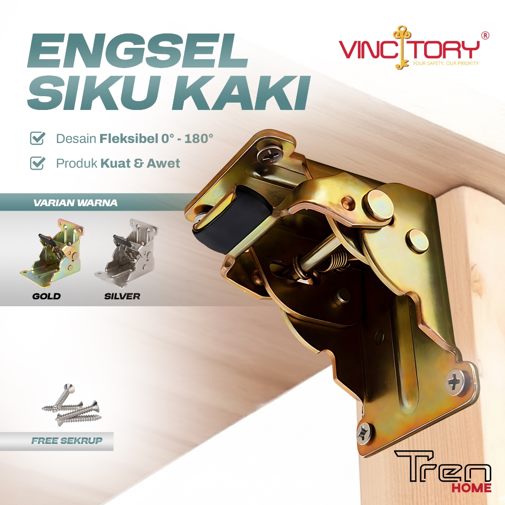 Jual Engsel Siku Lipat Meja dan Rak – Tahan Lama, Warna Gold & Silver ...