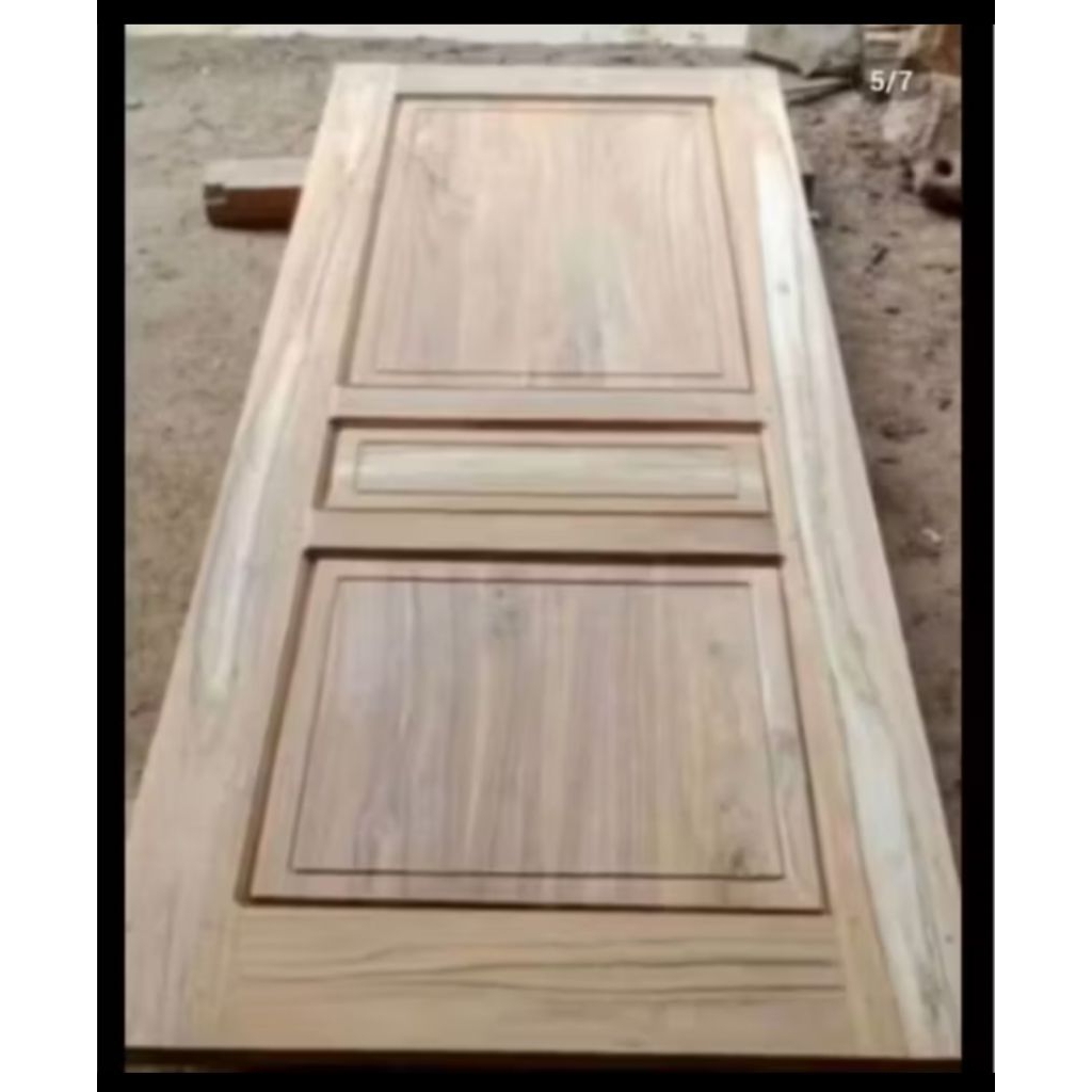 Jual pintu kayu jati ketebalan ram 3cm papan atau isian 2cm | Shopee ...