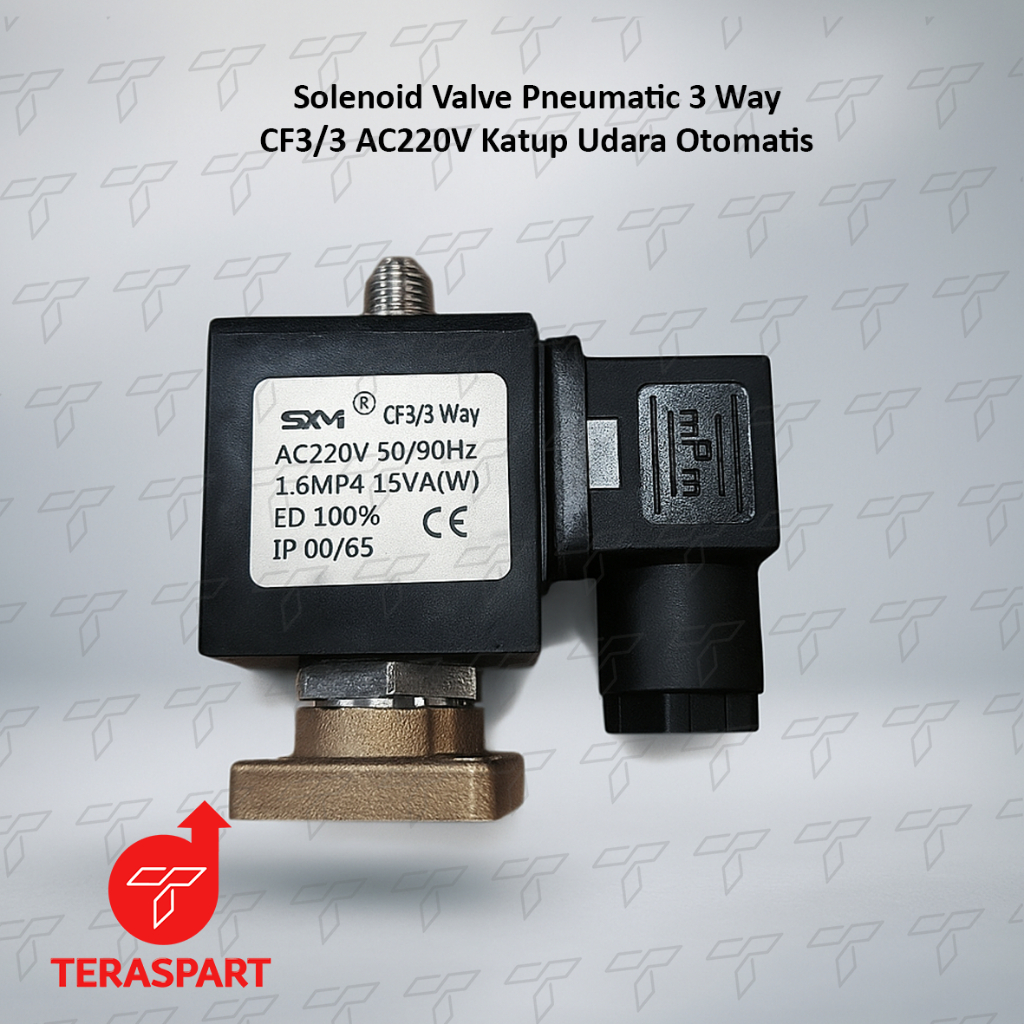 Jual Katup Udara Otomatis Solenoid Valve Pneumatic 3 Way CF3/3 AC220V ...
