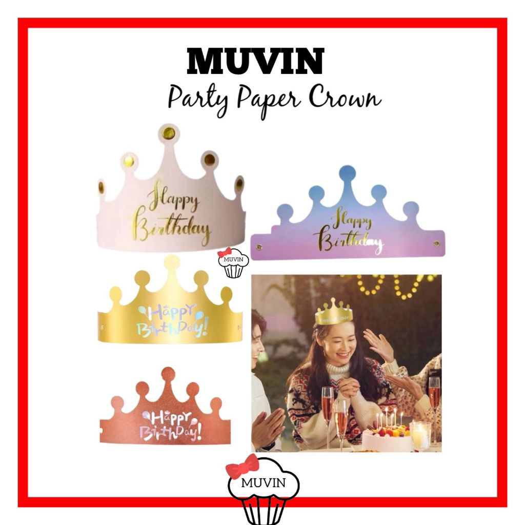 Jual TOPI ULTAH READY STOCK Birthday Paper Crown Cocok Acara Mahkota ...