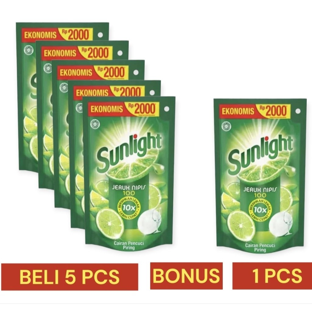 Jual Sunlight pencuci piring 90ml 6pc | Shopee Indonesia