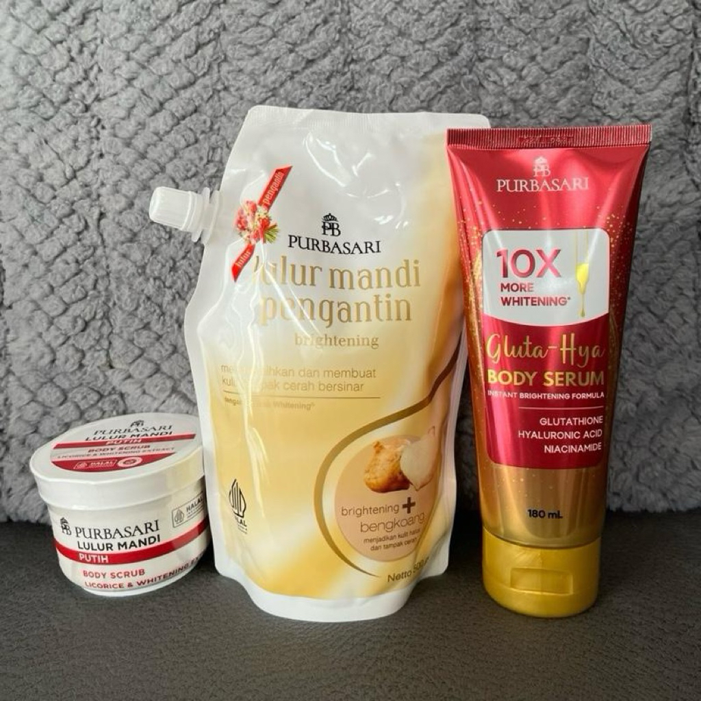 Jual Paket Perawatan Tubuh Purbasari Gluta-Hya Body Serum 180 ml ...