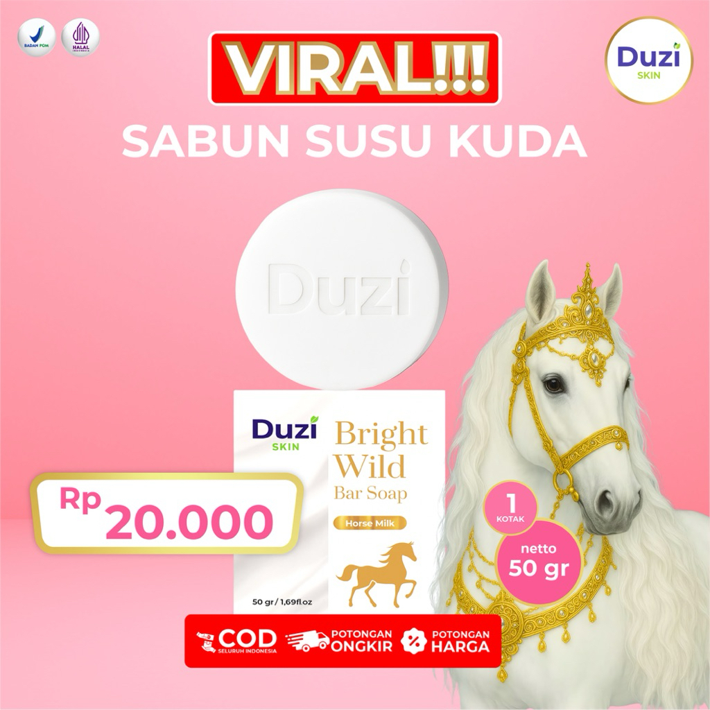 Jual Duzi Skin - Bright Wild Sabun Batang Susu Kuda Kulit Cerah, Lembut ...