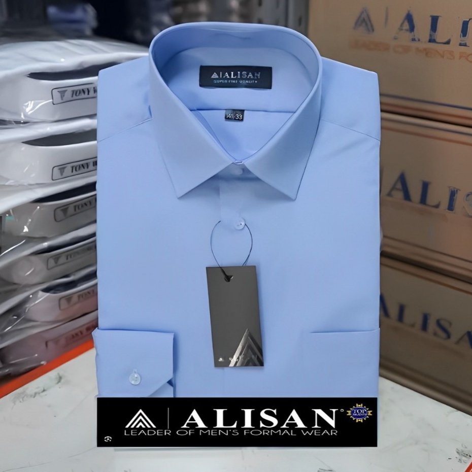 Jual Kemeja Formal Pria Polos Alisan Biru 2/Sofblue/BiruMuda Krah ...