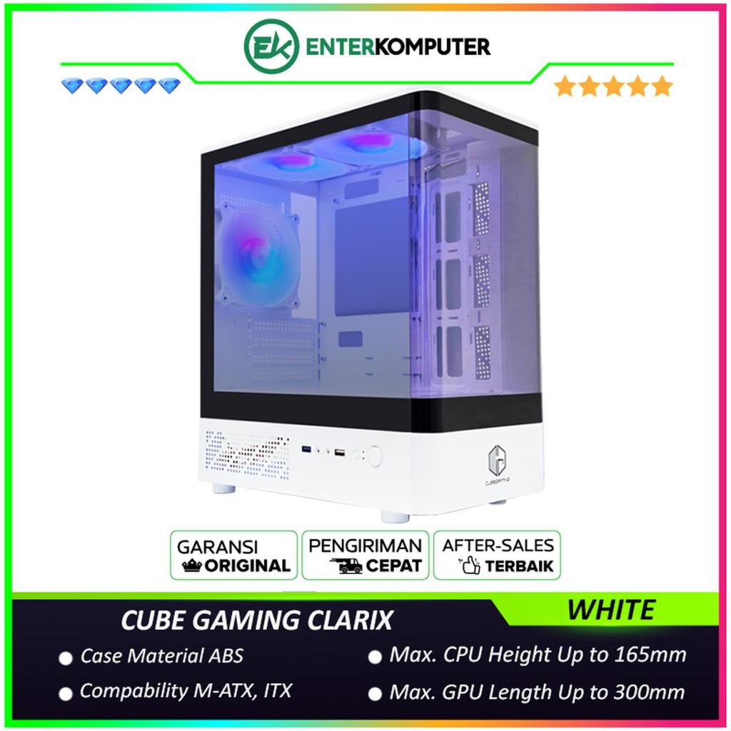 Jual CUBE GAMING CLARIX WHITE - mATX Gaming Case - Panoramic View ...