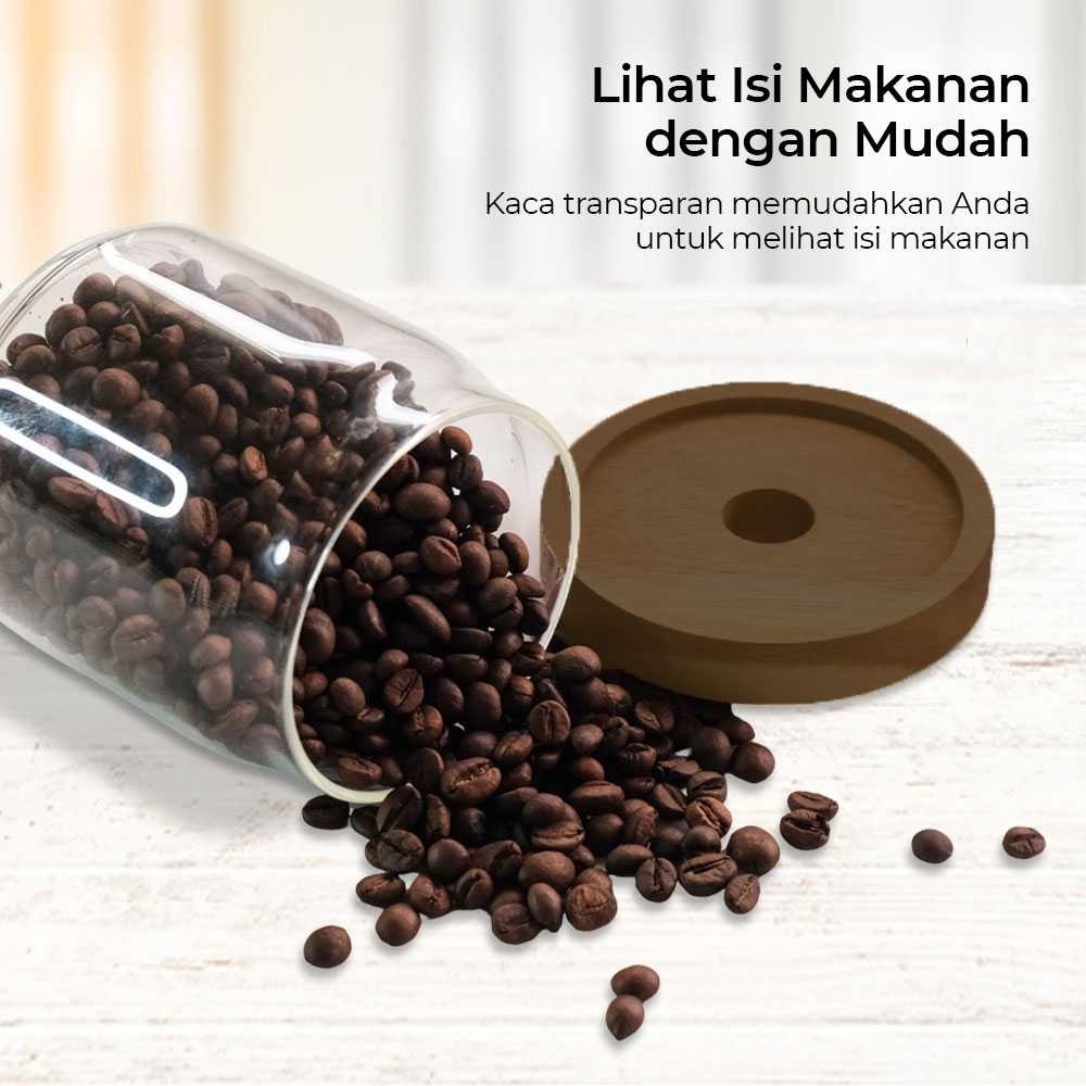 Jual [QS] One Two Cups Toples Kaca Penyimpanan Makanan Kedap Udara ...