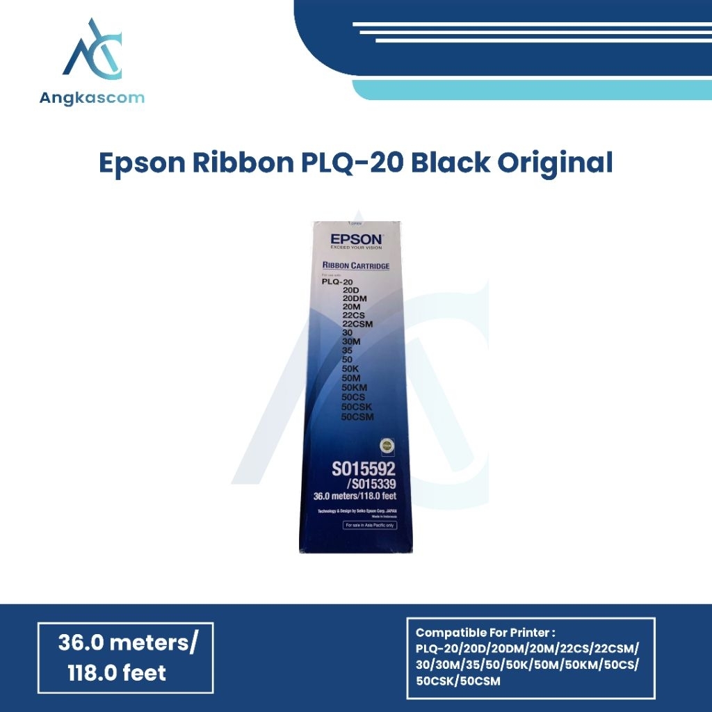 Jual Epson Ribbon Cartridge Pita Tinta PLQ-20 PLQ 20 Original | Shopee ...