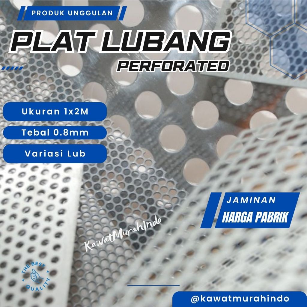 Jual Plat Lubang Besi / Perforated Ukuran 2x1Meter Ketebalan 0,8mm Plat ...