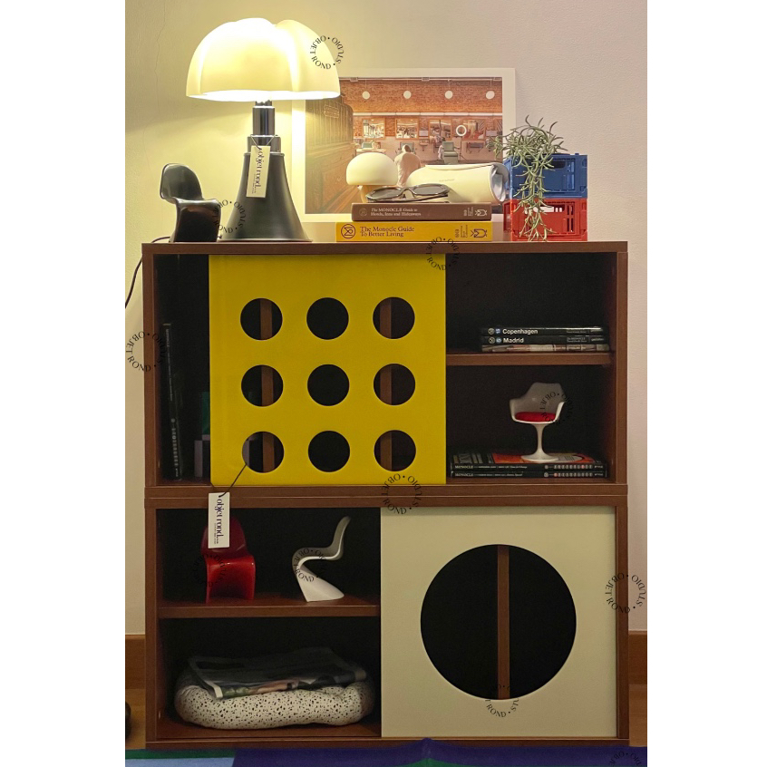 Jual [objet rond] kith mid century sliding cabinet | rak display kayu ...