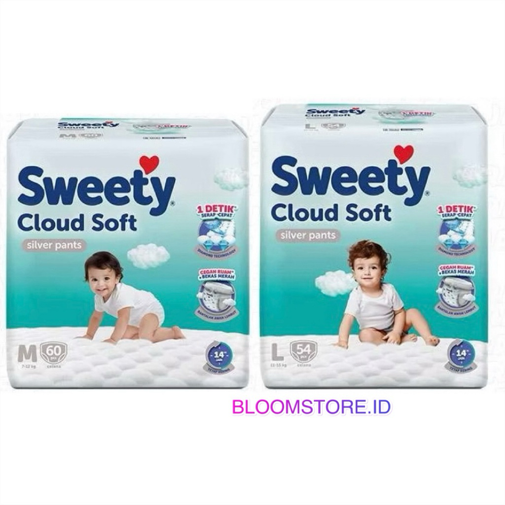 Jual SWEETY SILVER Pant Pants M60 M 60 L54 L 54 Popok Cloud Soft Celana ...